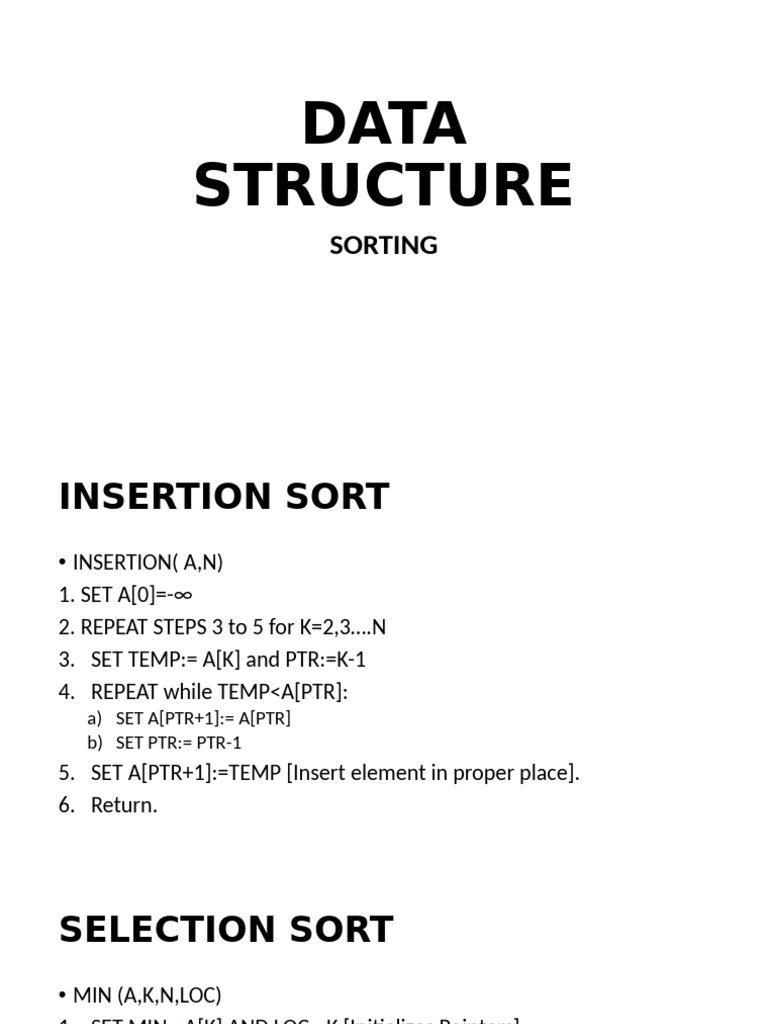 Data Structure Sorting | PDF