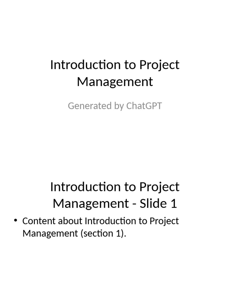 Introduction To Project Management | PDF