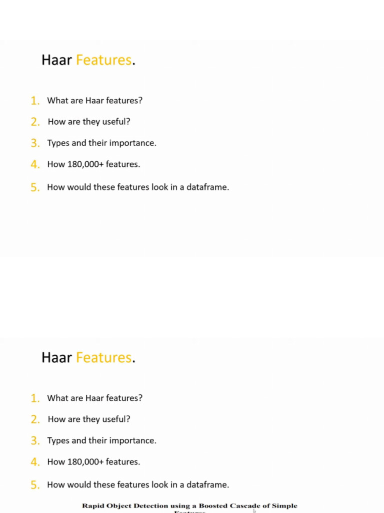 Haar Features | PDF