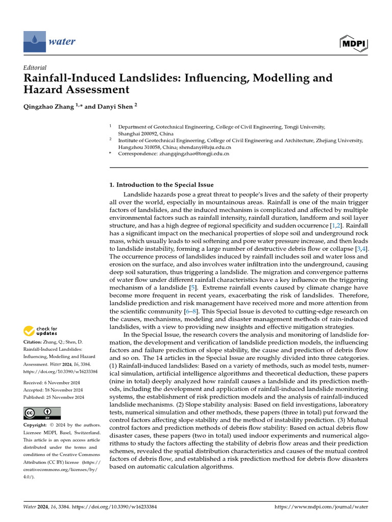4. Rainfall-Induced Landslides- Influencing, Modelling and Hazard ...