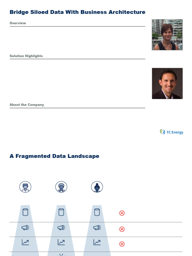 Bridge Siloed Data With Business Architecture TC Energy | PDF ...