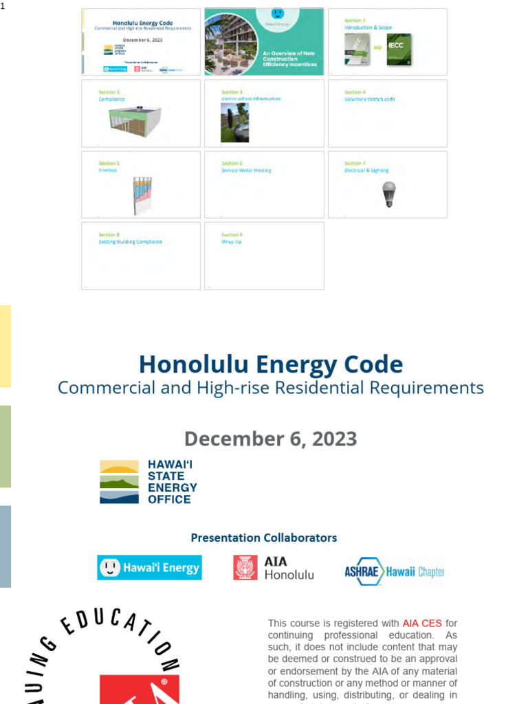 Honolulu Energy Code Commercial 2023-12-06 v1 | PDF | Engineering ...
