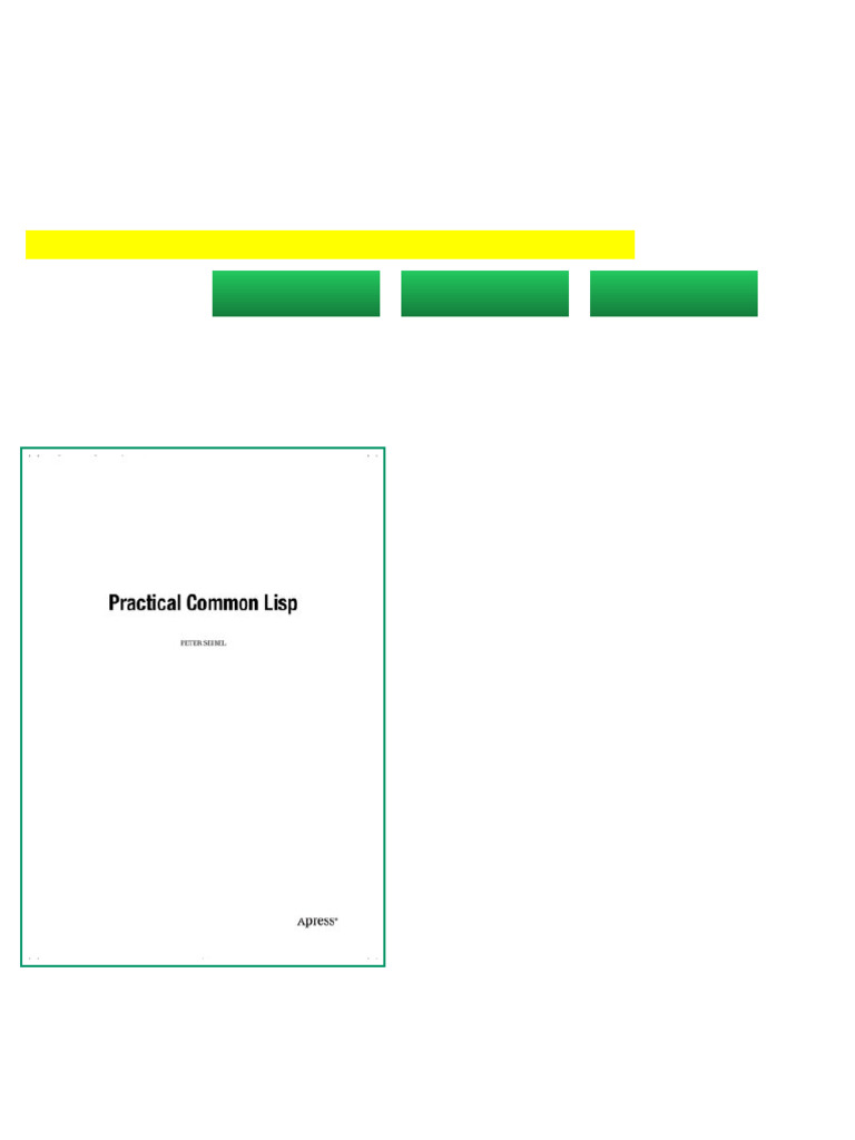 Practical Common LISP 1st Corrected Edition Peter Seibel digital ...