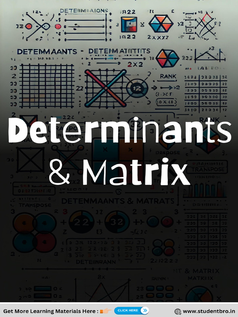 67e4ee795de4a_2. Determinants & Matrix.pdf | PDF | Matrix Theory ...
