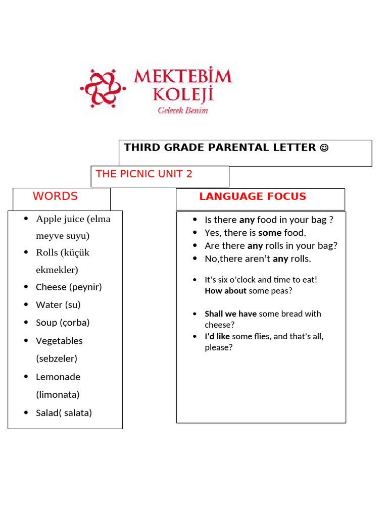 3rd Grade Unit 2 | PDF