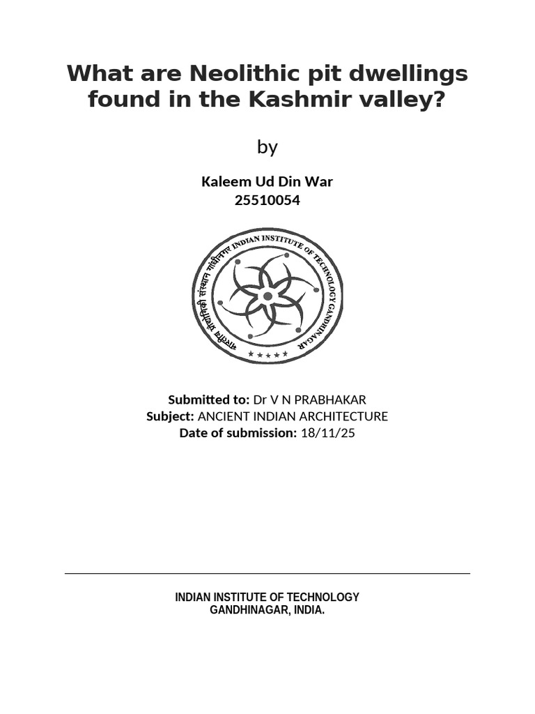 Neolithic Pit Dwellings in Kashmir | PDF | Neolithic | Pottery