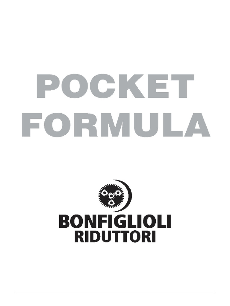 Pocket Formula | PDF