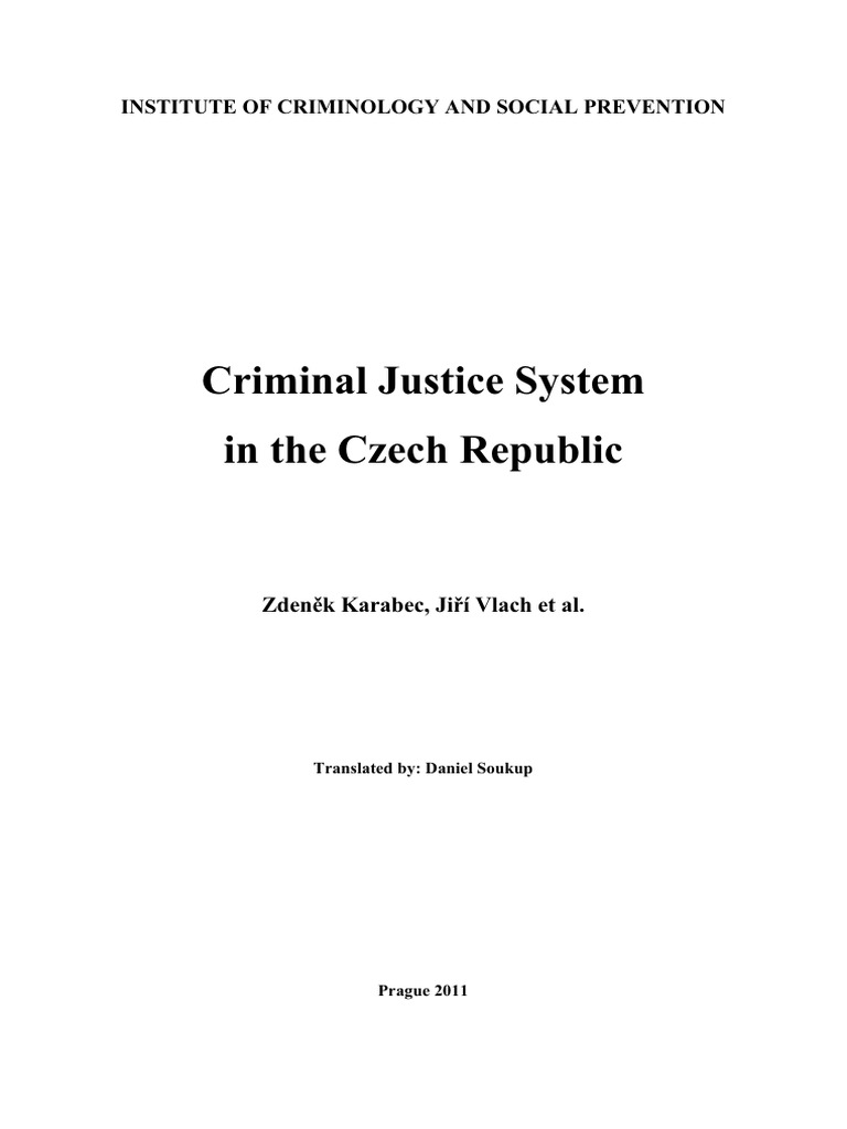 Criminal Justice System in Czech | PDF | Criminal Procedure In South ...
