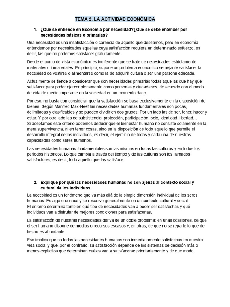 Examen Eco | PDF | Capitalismo | Bienes