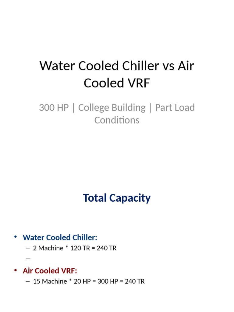 Chiller VRF Comparison Professional v2 | PDF