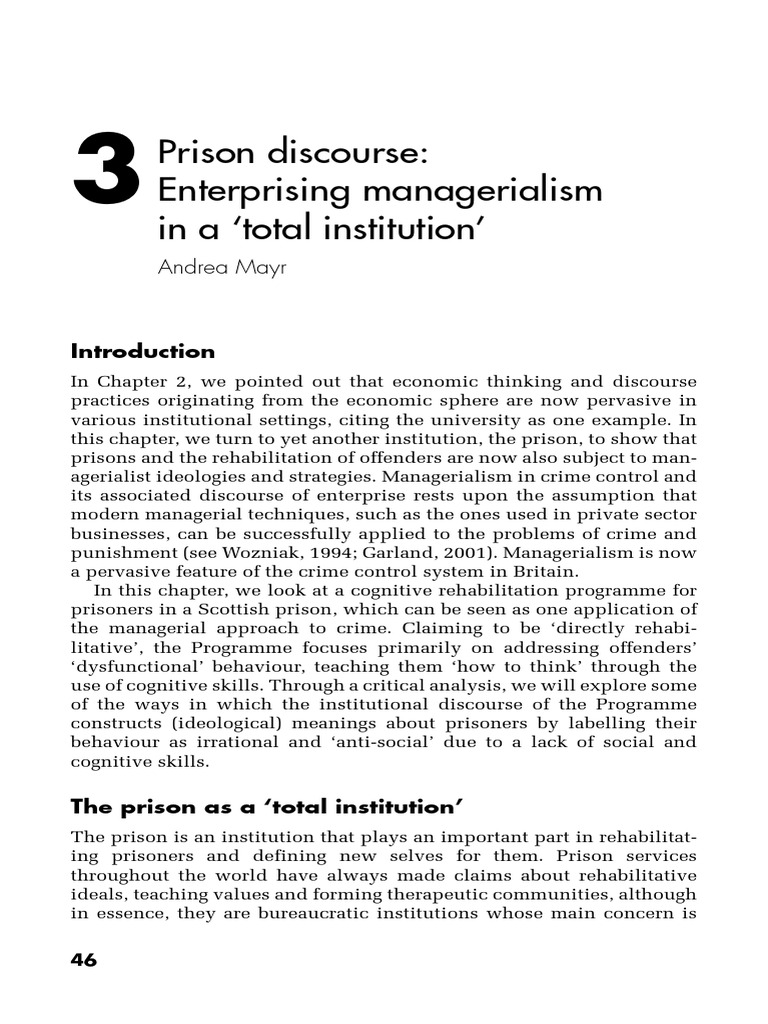 Language and Power An Introduction To Institutiona... - (3. Prison ...