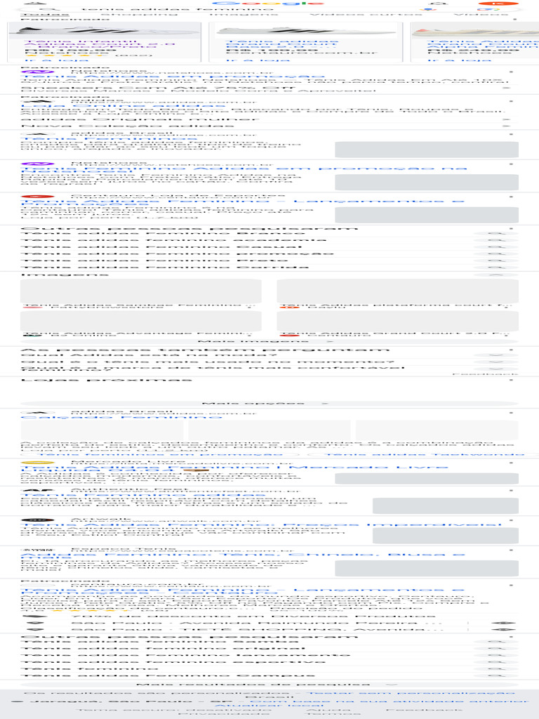 Tenis Adidas Feminino - Pesquisa Google | PDF | Tênis (sapato) | Produtos têxteis (varejo)