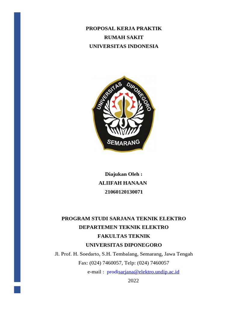 Proposal KP Aliifah Hanaan 21060120130071 Contoh | PDF