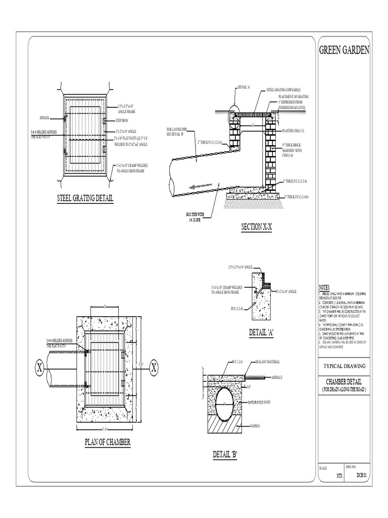 Drainage Chamber Detail. | PDF | Concrete | Building Technology
