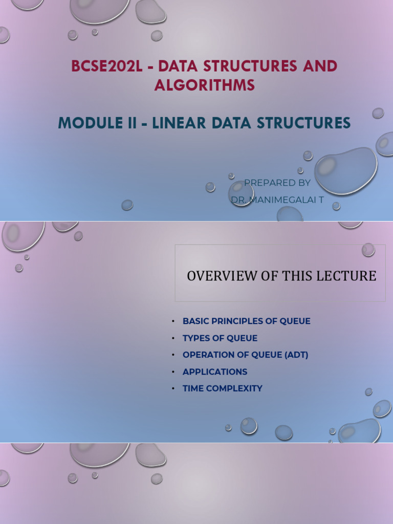 DSA Module1 Queue Applications | PDF | Queue (Abstract Data Type) | Algorithms And Data Structures