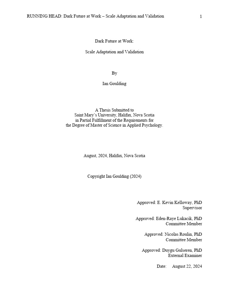 Dark Future at Work | PDF | Optimism | Feeling