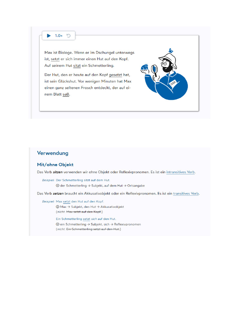 Sitzen, Setzen | PDF