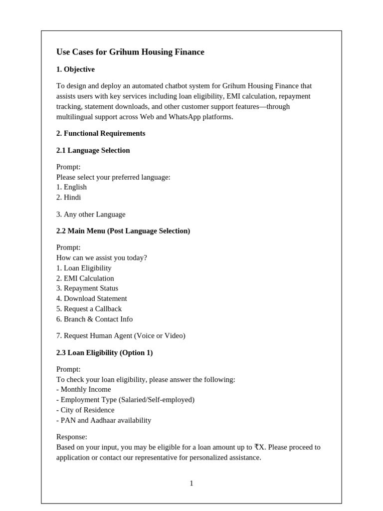 Grihum Housing Bot BRD | PDF | Loans | Mortgages