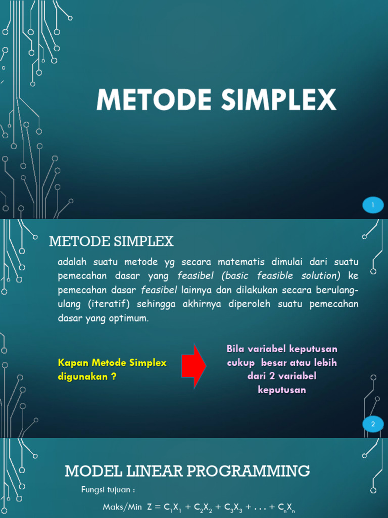 Panduan Lengkap Metode Simplex | PDF