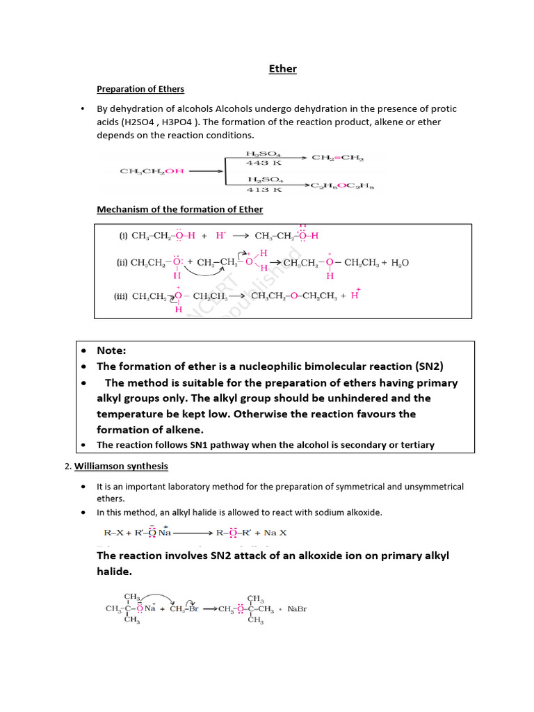 Ether | PDF | Ether | Chemical Reactions
