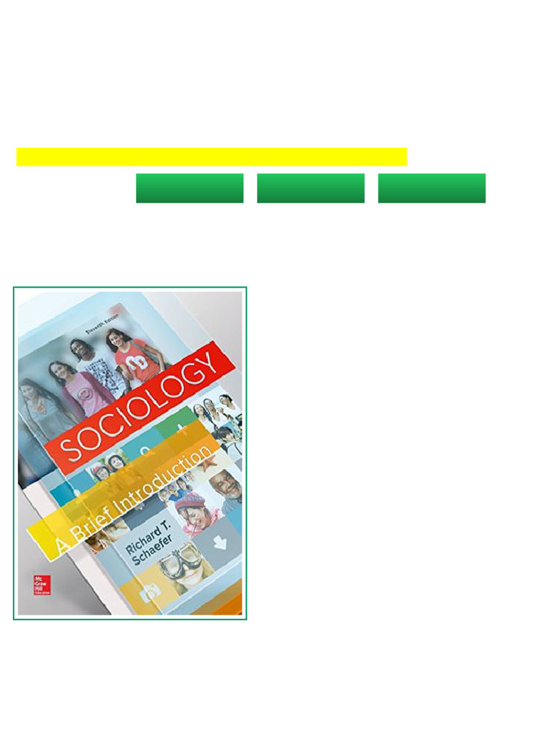 Test Bank For Sociology: A Brief Introduction 11TH EDITION full digital ...