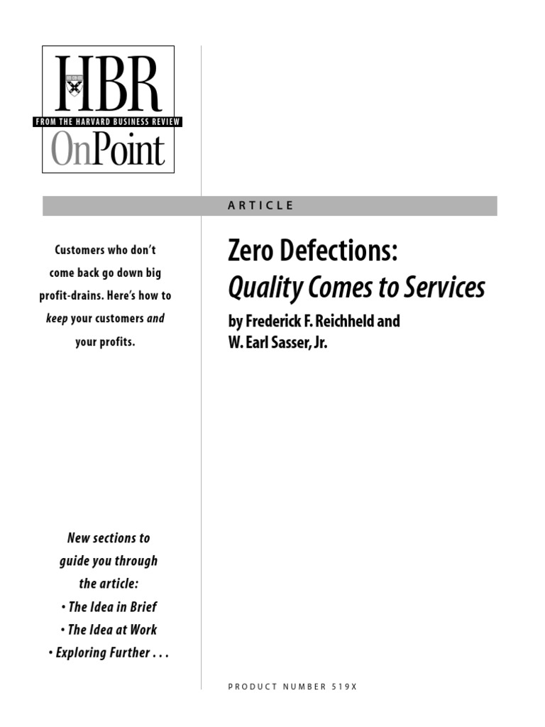Zero Defections: Boost Customer Loyalty | PDF | Profit (Economics) | Credit