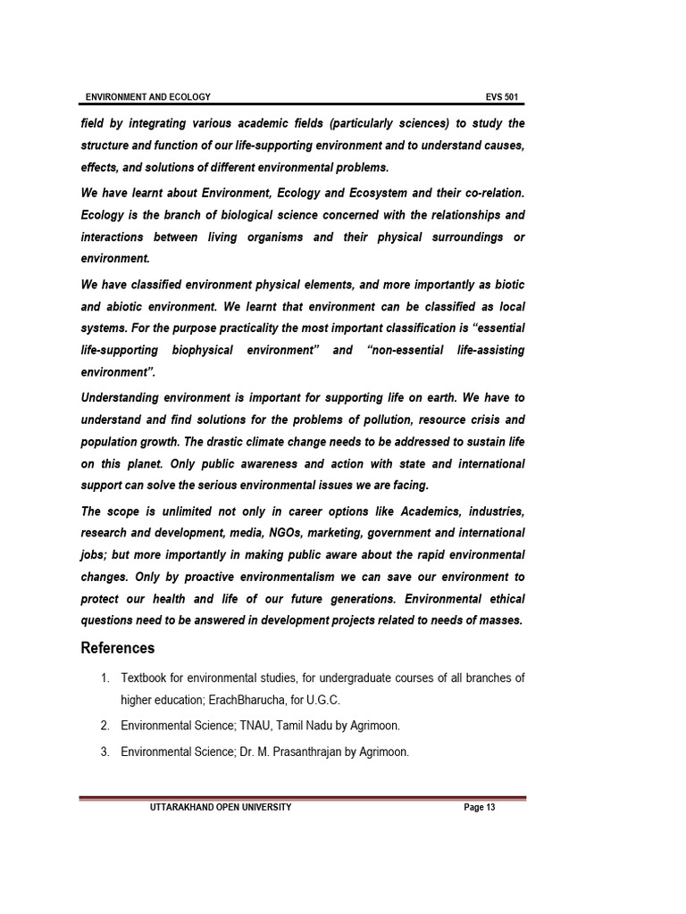 EVS 501 Pages 12 | PDF
