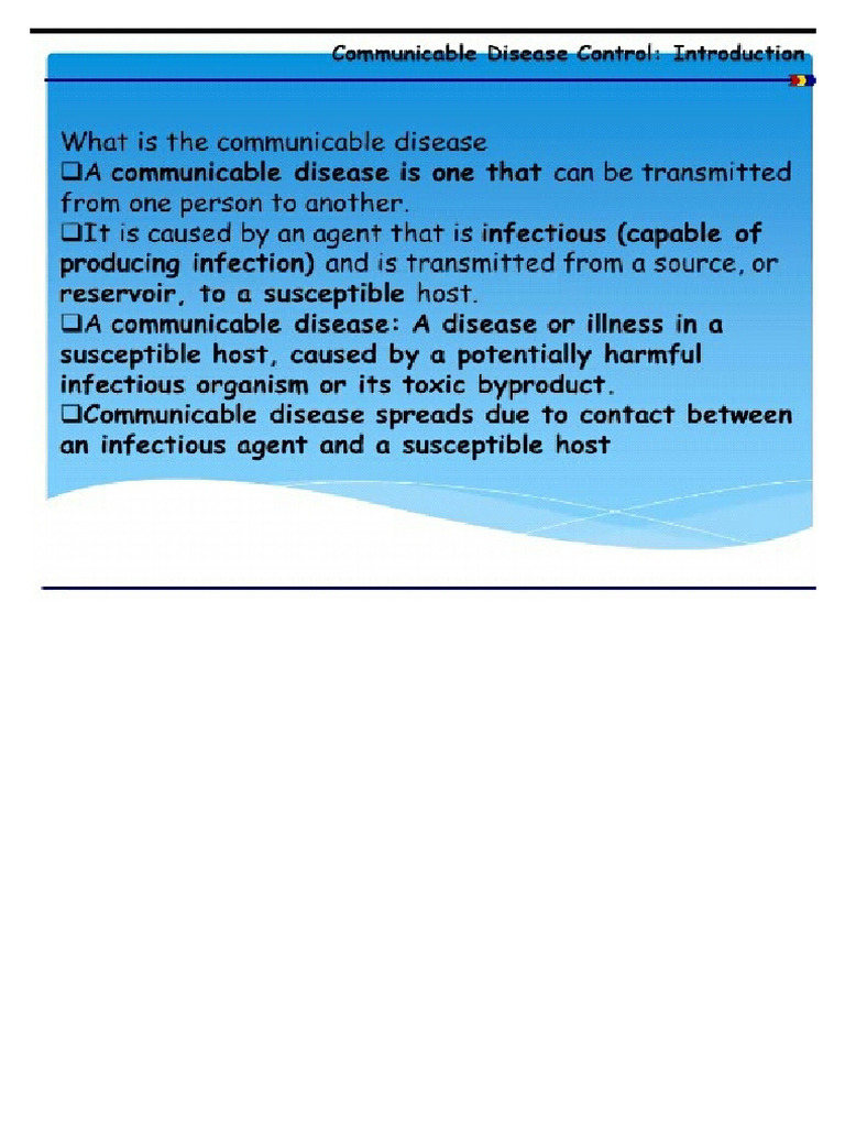 Communicable Disease | PDF