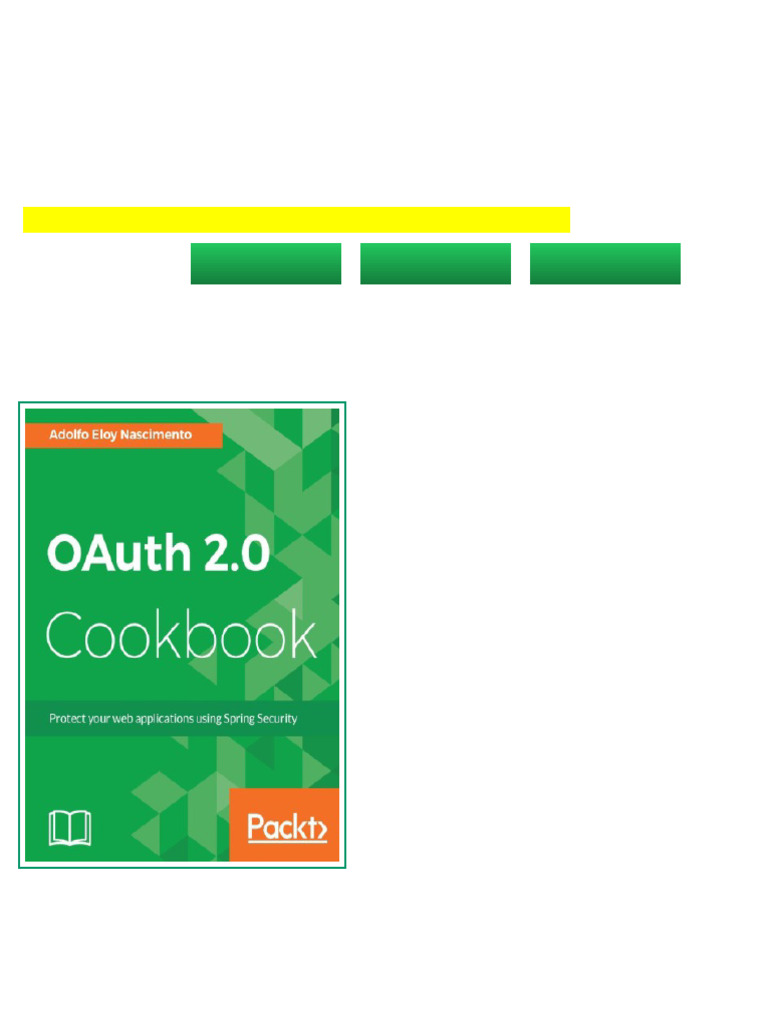 OAuth 2 0 Cookbook Protect Your Web Applications Using Spring Security Nascimento digital ...