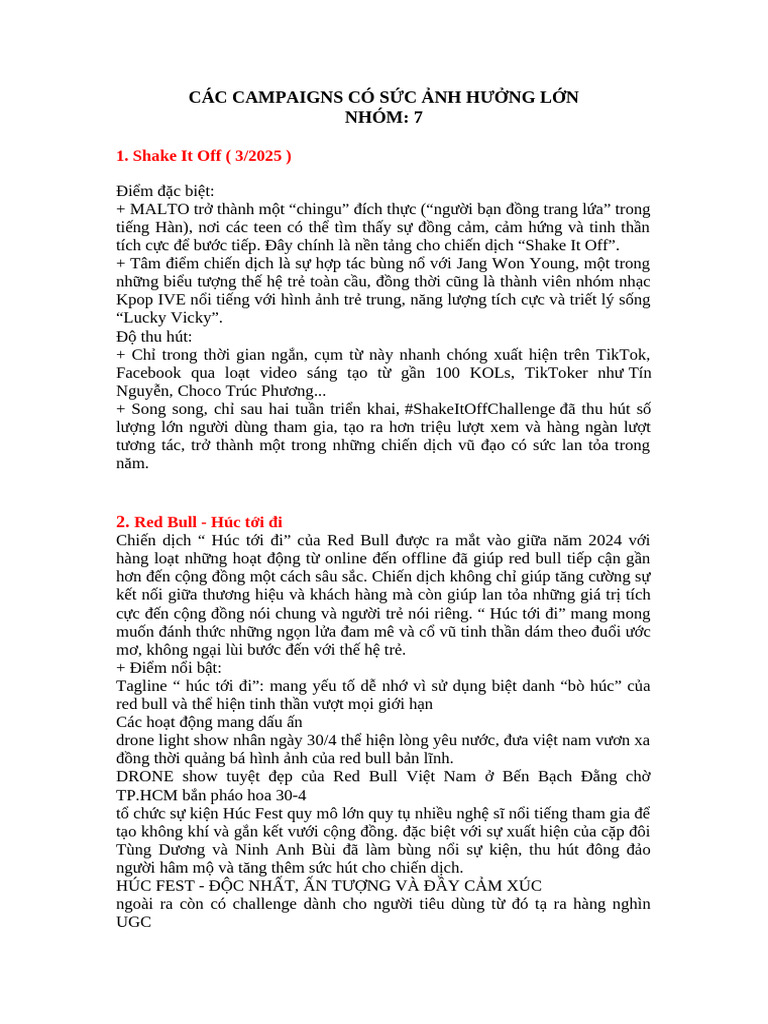 Các Campaigns Có S C NH Hư NG L N | PDF