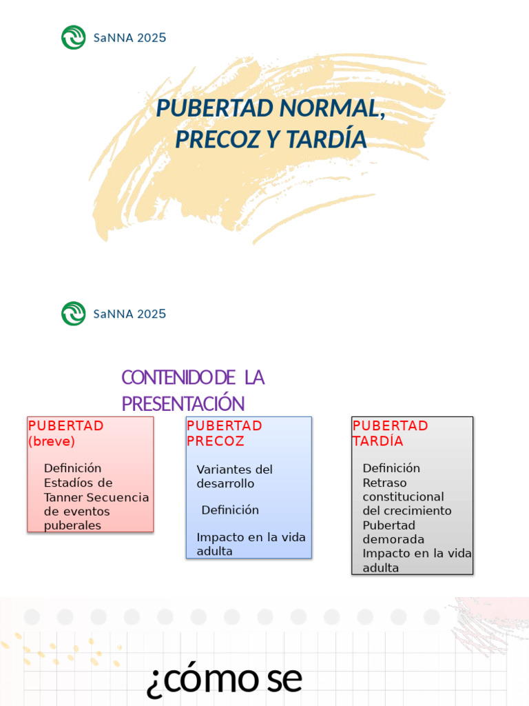 Pubertad Normal, Precoz y Tardia | PDF | Pubertad | Sistema endocrino
