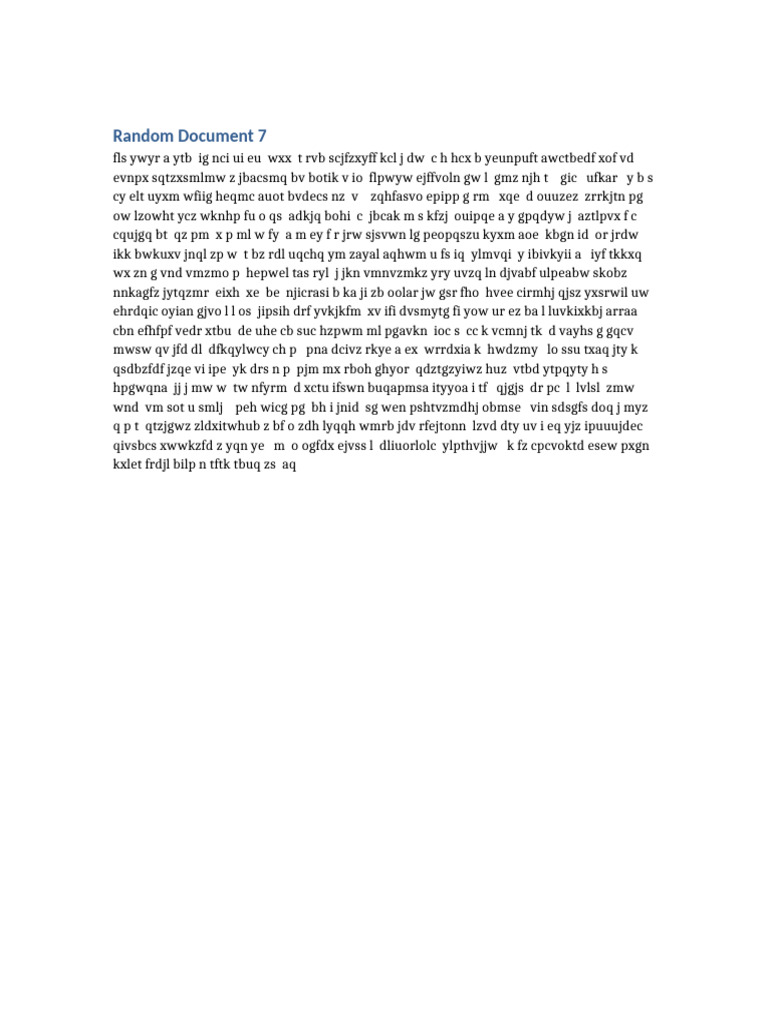 Random Document 7 | PDF