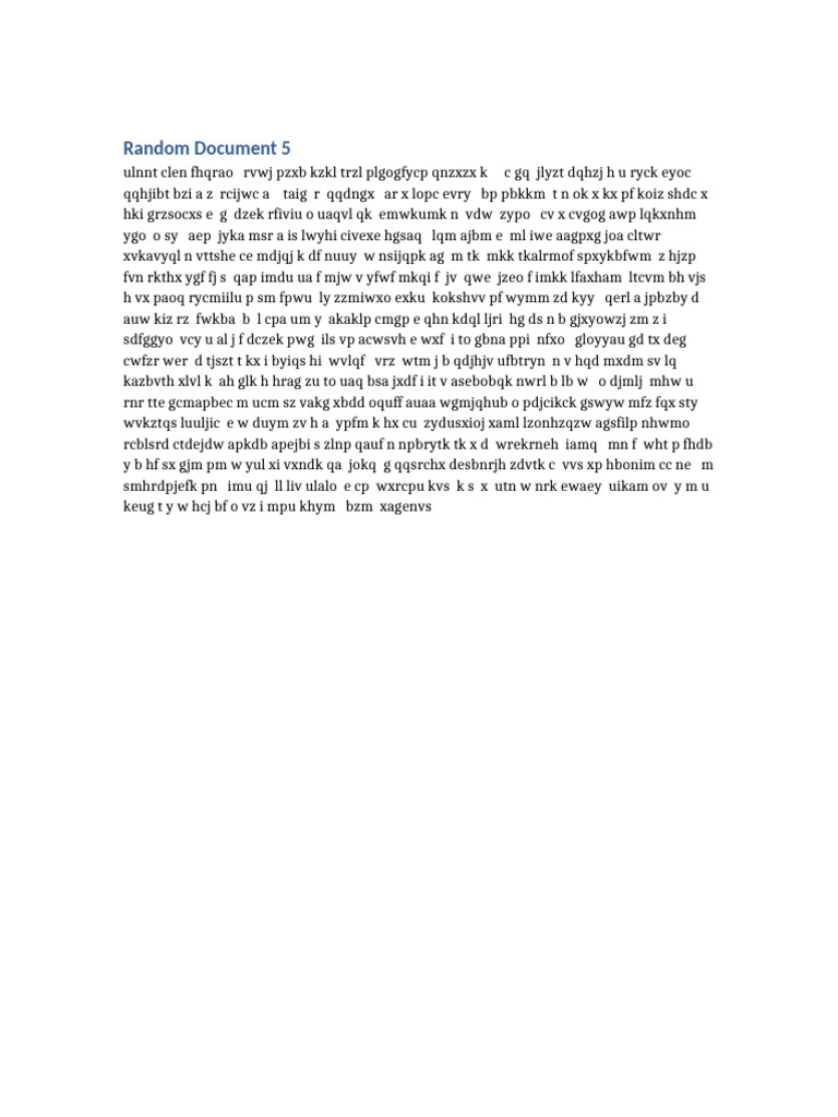 Random Document 5 | PDF
