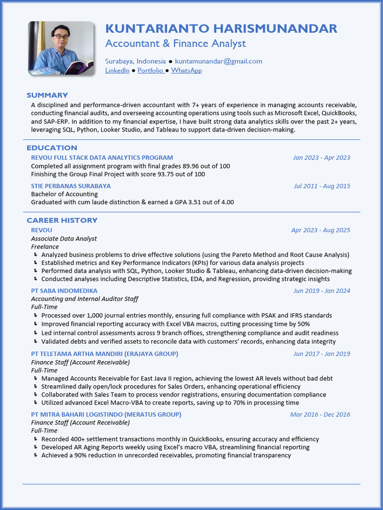 Curriculum Vitae | PDF | Microsoft Excel | Data Analysis