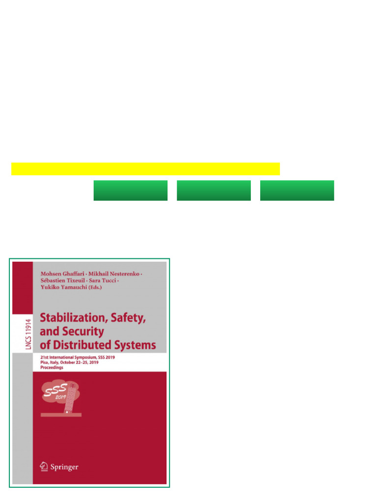 (Ebook) Stabilization, Safety, and Security of Distributed Systems: 21st International Symposium ...