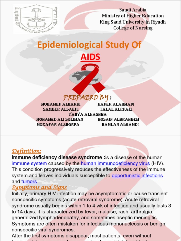 Epidemiological Study of Adis | PDF | Hiv/Aids | Virus