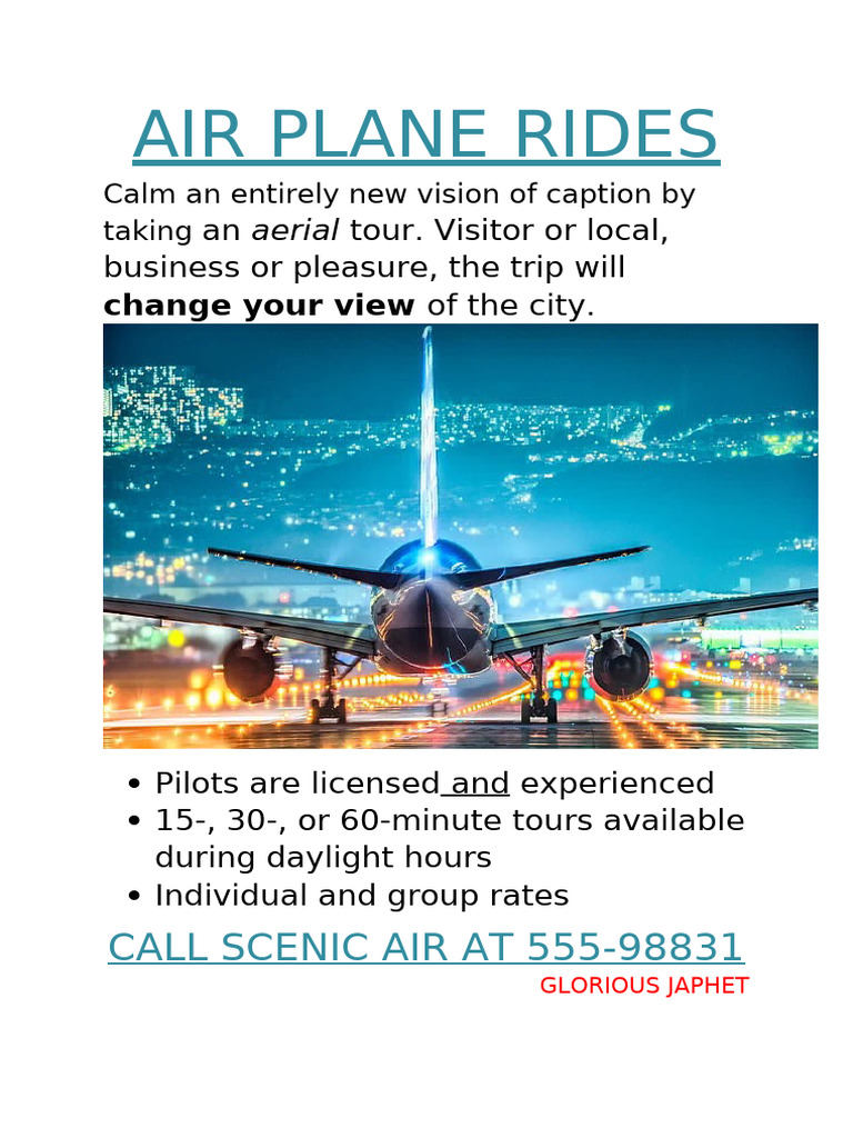 Air Plane Rides Glorious | PDF