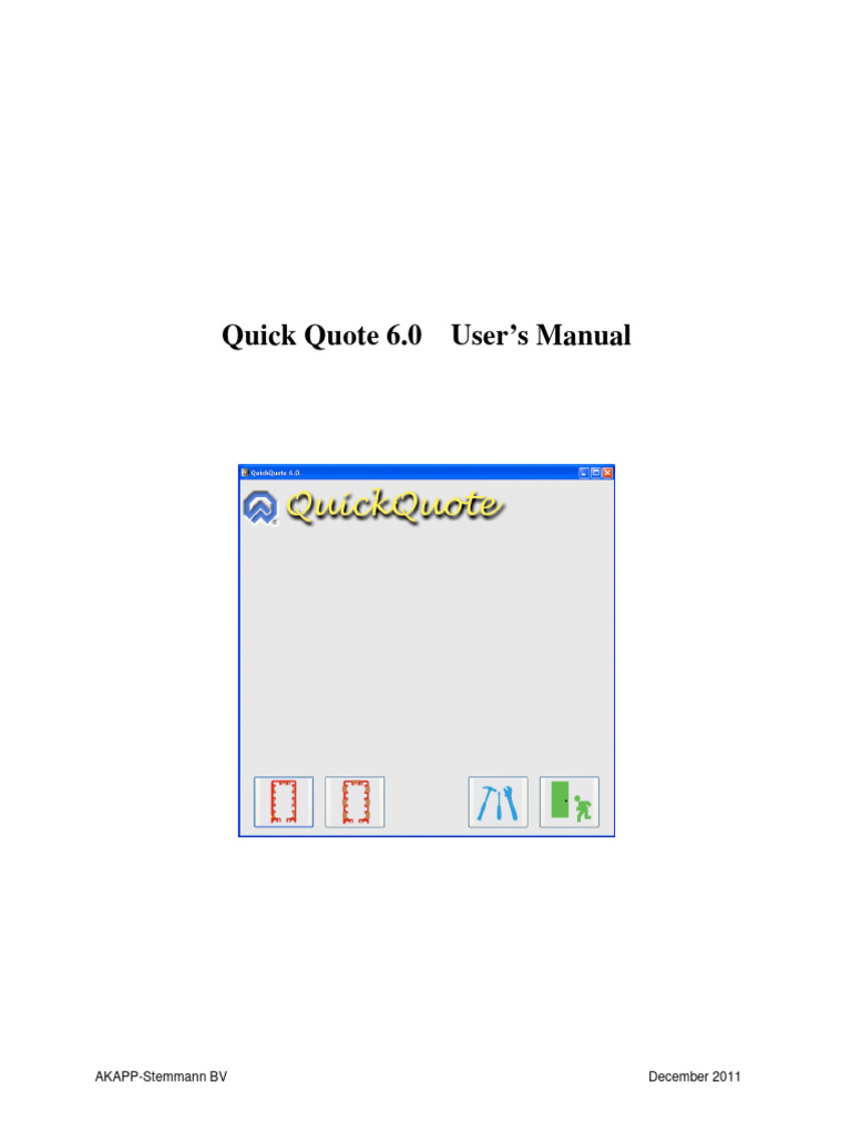 User Manual Quick Quote | PDF | Microsoft Excel | Electric Power