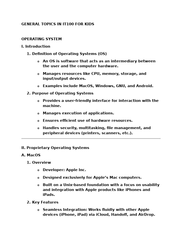 General Topics in It100 For Kids | PDF | Computer Data Storage | Solid ...