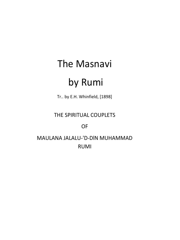 The Masnavi - Rumi | PDF | Soul | God