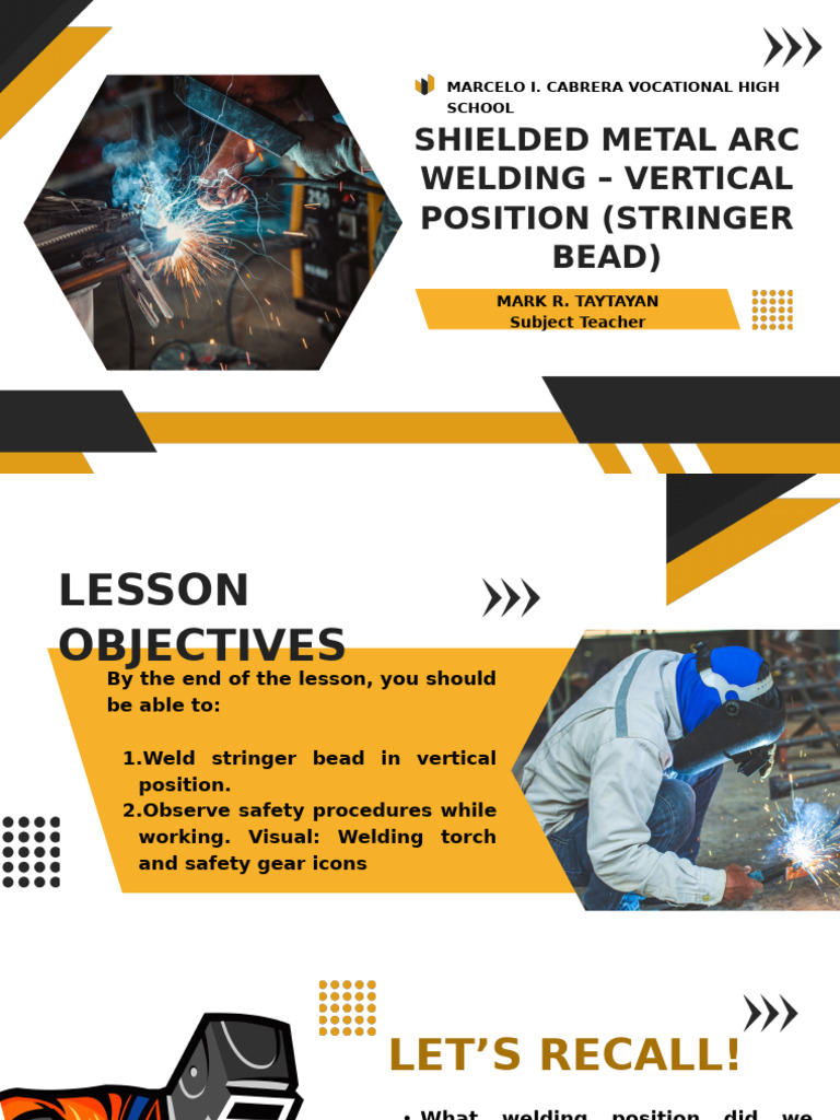 Vertical Welding: Stringer Bead Guide | PDF | Welding | Construction