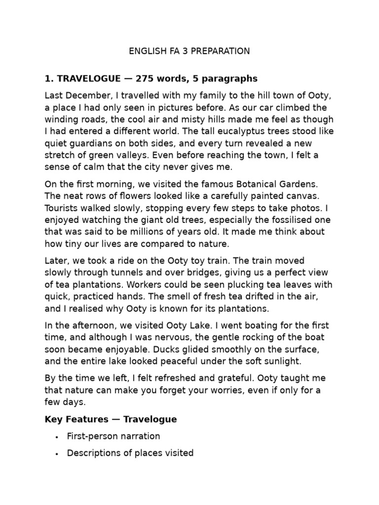 Engaging Travelogue and Articles Overview | PDF | Recycling | Homework