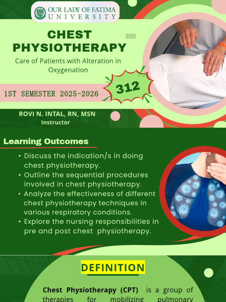 Chest Physiotherapy | PDF | Thorax | Medical Specialties