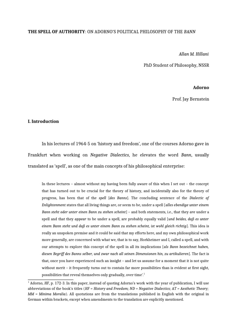 (Dissonancia) The Spell of Authority - The Political Philosophy of ...