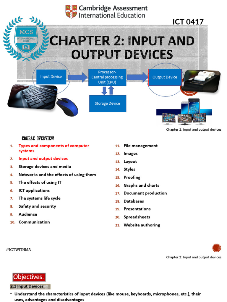 IGCSE ICT Chapter 2 Input and Output Devices | PDF | Computer Monitor ...