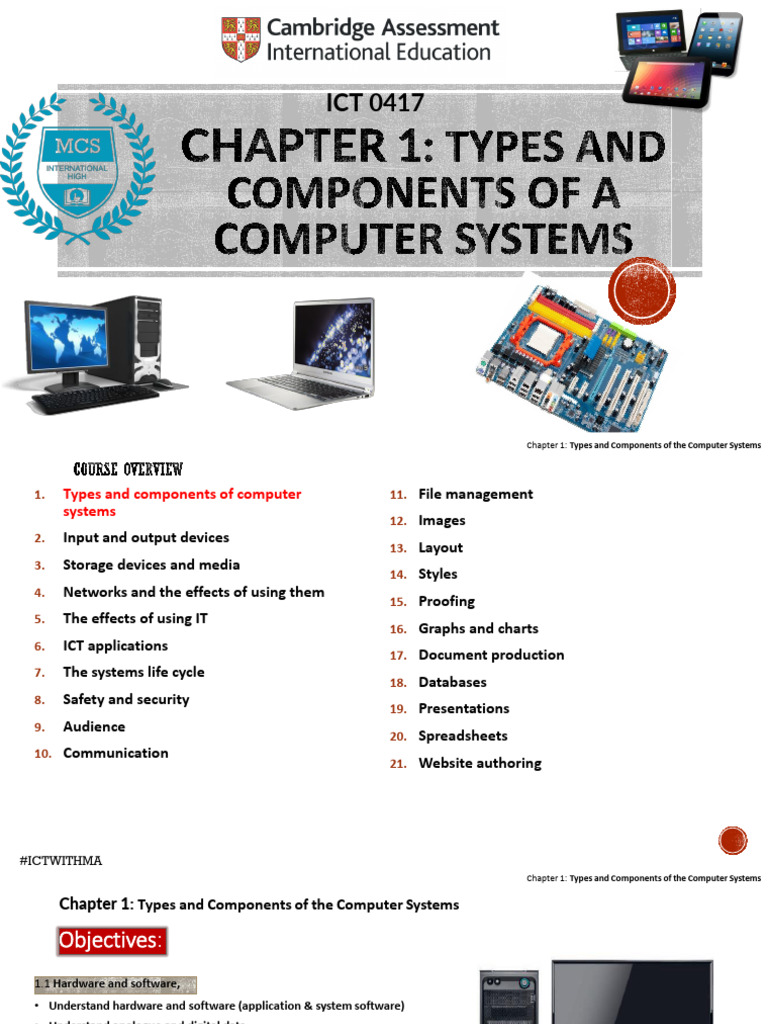 IGCSE ICT Chapter 1 Types and Components of Computer Systems | PDF | Computer Data Storage ...