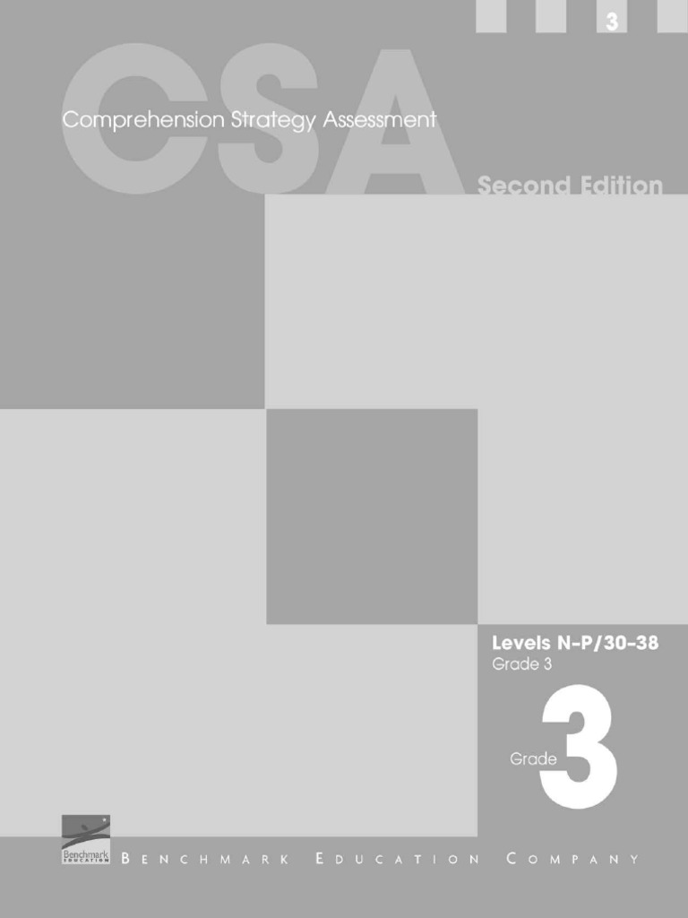 CSA Gr3 2E BK LoRes | PDF | Reading Comprehension | Multiple Choice