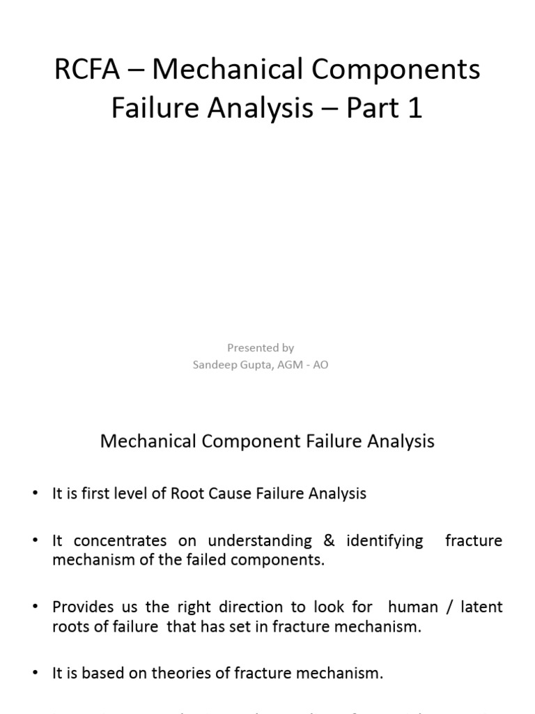 Mechanical Component Failure Analysis | PDF | Fracture | Fatigue (Material)
