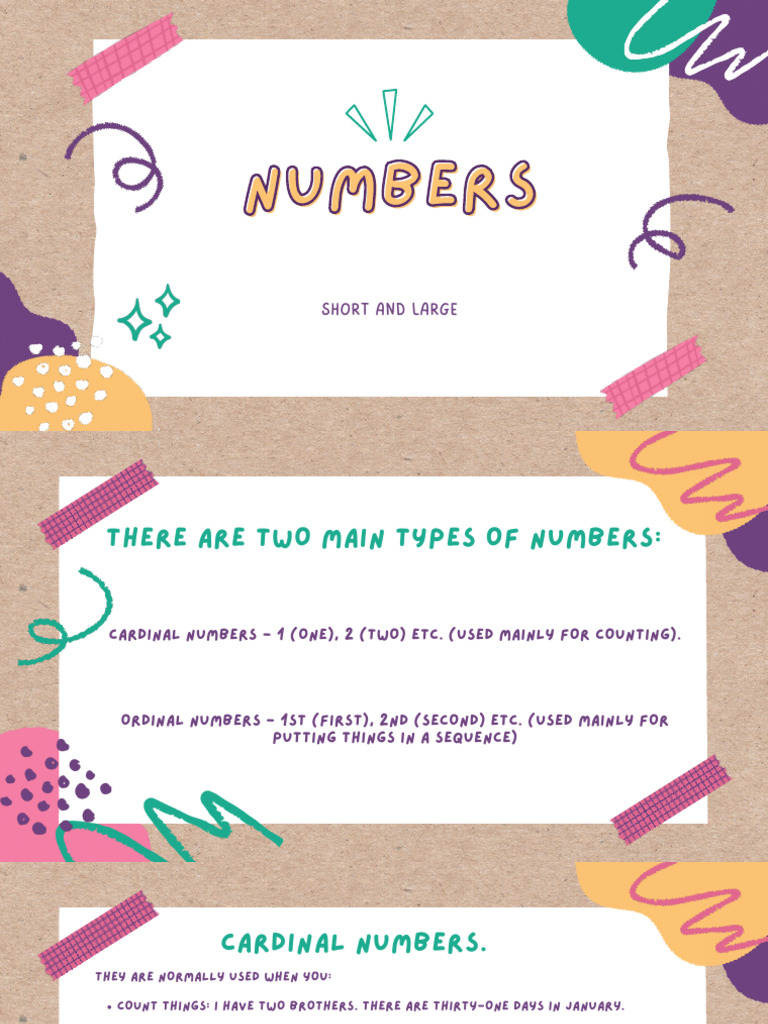 Understanding Cardinal and Ordinal Numbers | PDF