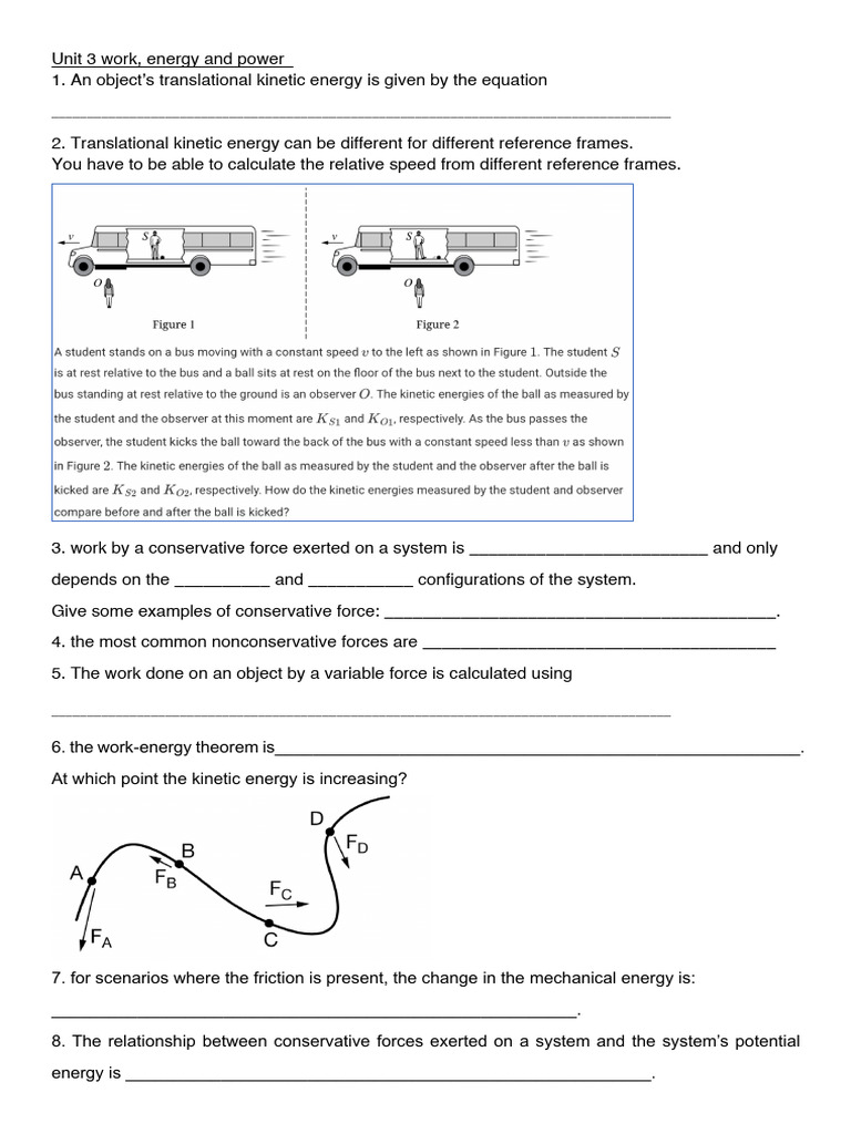 Work, Energy, and Momentum Concepts | PDF | Force | Momentum